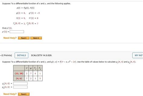 Solved Suppose F Is A Differentiable Function Of X And Yr Chegg