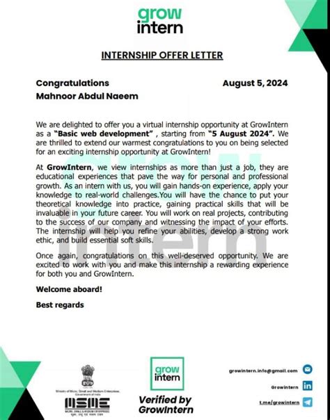 mahnoor abdulnaeem on linkedin internship growintern