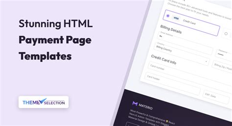 7 Stunning HTML Payment Page Templates ThemeSelection