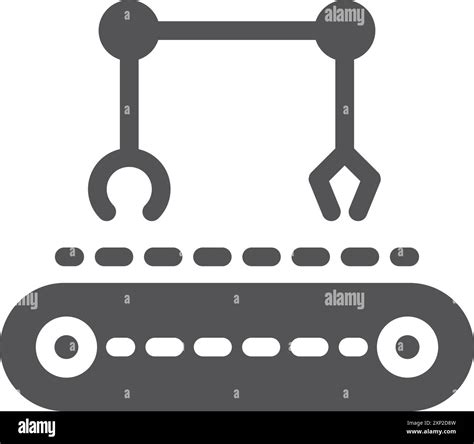 Conveyor Black Icon Automatic Production Assembly Line Stock Vector Image And Art Alamy