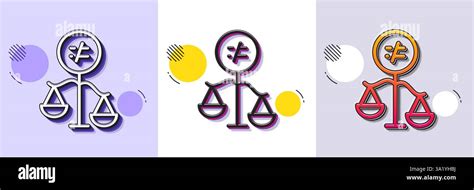 Discrimination Line Icon Gender Inequality Scales Sign Halftone Dotted Pattern Vector Stock