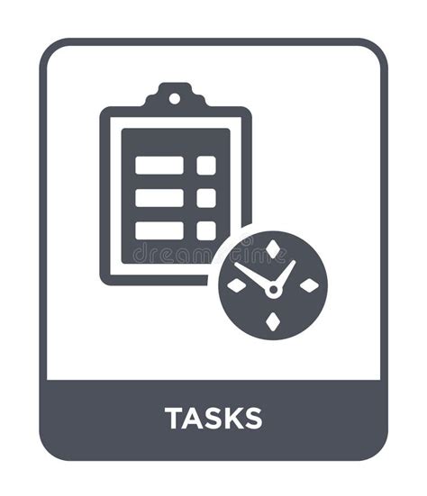 Tasks Icon In Trendy Design Style Tasks Icon Isolated On White