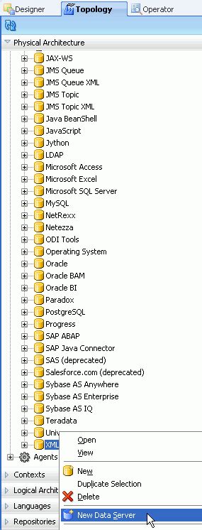 Odi11g Creating An Odi Project Developing An Odi Xml To Database