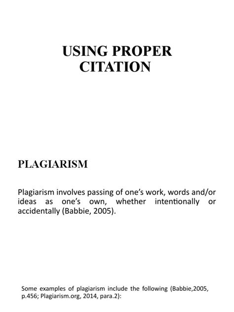 Proper Documentation A Guide To Using In Text Citations And References To Avoid Plagiarism