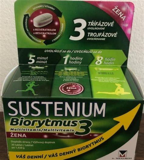 Sustenium Biorytmus Multivitamin žena Kalorie Kj A Nutriční