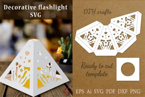 Triangular Lantern Flower Stencil Svg · Creative Fabrica