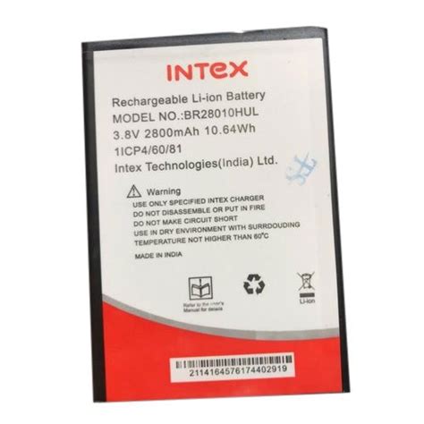 Intex Mobile Battery Latest Price Dealers Retailers In India