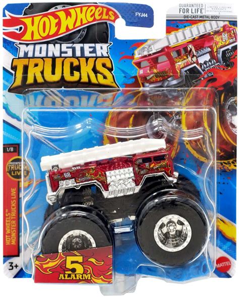 Mattel Hot Wheels Monster Trucks Live 5 Alarm Diecast Firetruck 1 64