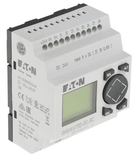 Easy512 Dc Rc Eaton Eaton Easy Logic Module 24 V Dc Relay 8 X Input 4 X Output With Display