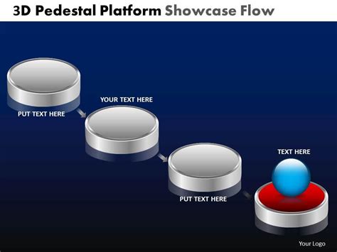 3d Pedestal Platform Showcase Flow Powerpoint Slides And Ppt Templates