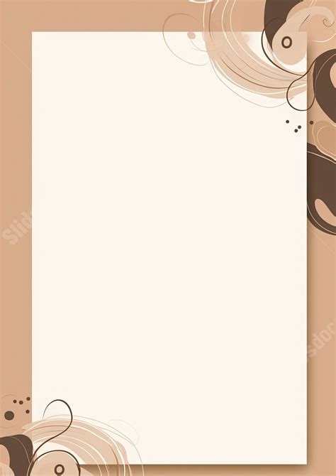 Beige Waves Page Border And Printable Background In Word Slidesdocs