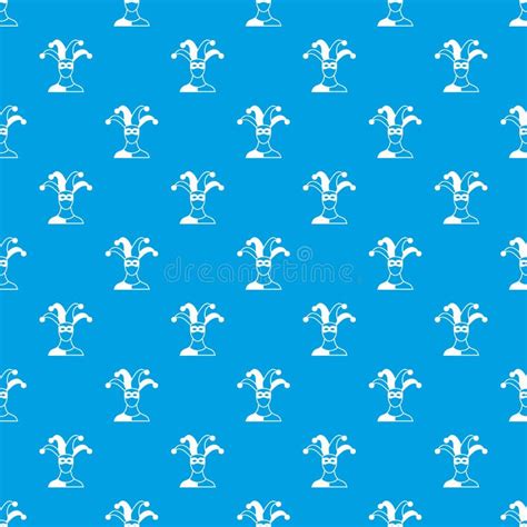Jester Pattern Seamless Blue Stock Vector Illustration Of Comedy