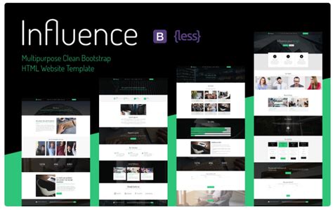 Download Influence Multipurpose Clean Bootstrap Html Website Template