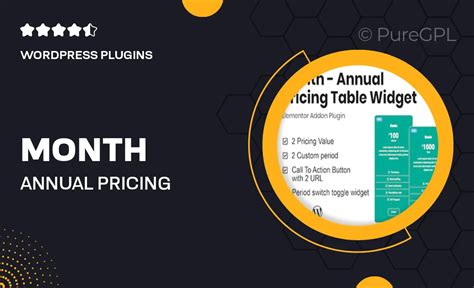 Download Month Annual Pricing Table Widget For Elementor V1 2 5