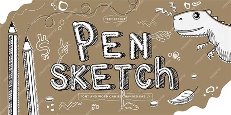 Premium Vector Doodle Sketch Text Effect Add A Touch Of Playfulness To Your Designs