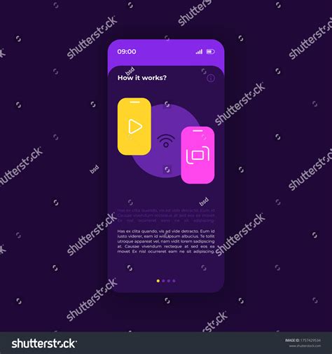 Vektor Stok How Works Smartphone Interface Vector Template Tanpa Royalti 1757429534 Shutterstock