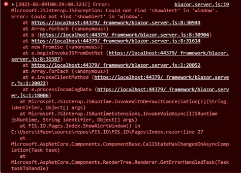 Javascript Attempting To Call Js From Blazor Server App Stack Overflow