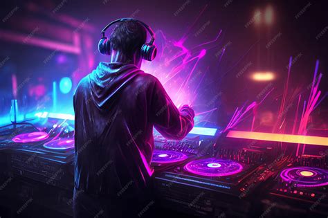 Premium Photo Dj Player Audio Mixing Electronic Music In A Nightclub