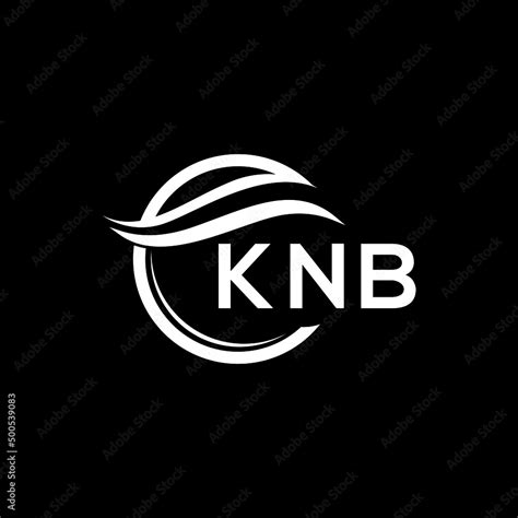 Knb Letter Logo Design On Black Background Knb Creative Initials