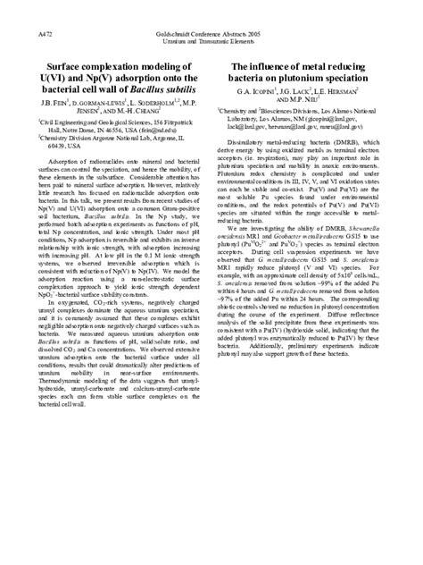 Pdf Surface Complexation Modeling Of Uvi And Npv Adsorption Onto