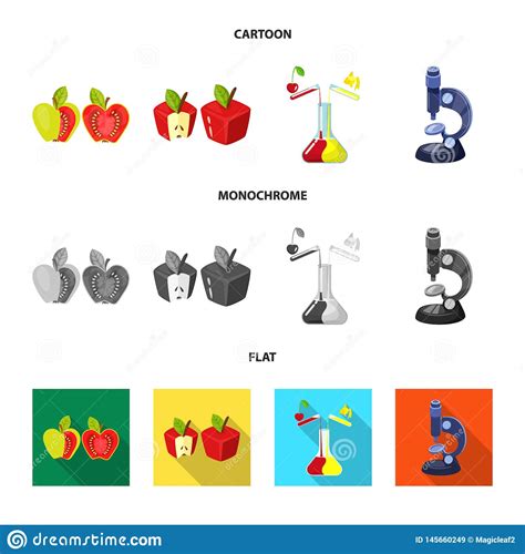 Vector Design Of Test And Synthetic Icon Set Of Test And Laboratory