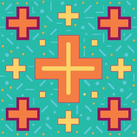 Premium Vector Cross Pattern With Plus Sign Mathematics Geometry