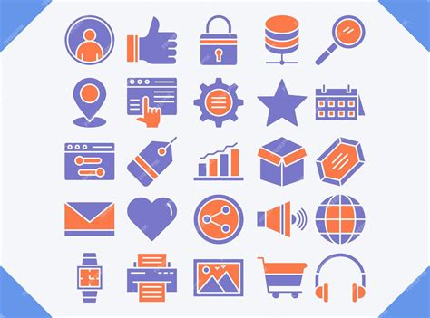 Premium Vector Vector User Interface Dual Color Icon Set