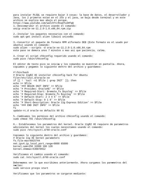 Instalacion De Oracle En Ubuntu Pdf