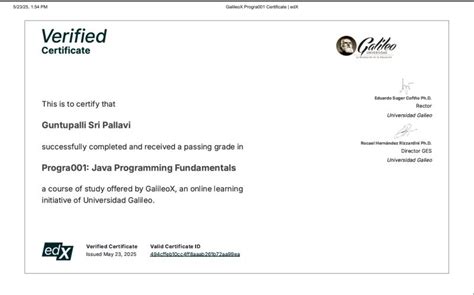 Java Programming Edx Galileox Onlinelearning Certificate