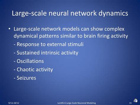Ppt Cse511 Brain And Memory Modeling Lect05 6 Large Scale Neuronal