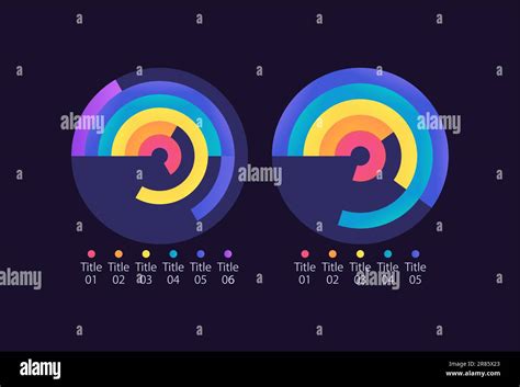 Radial Bar Infographic Chart Design Template Set For Dark Theme Stock Vector Image And Art Alamy