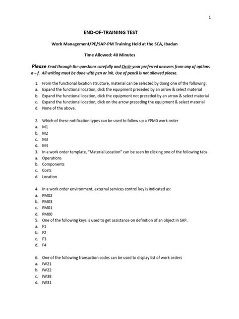 Test Objective Pdf