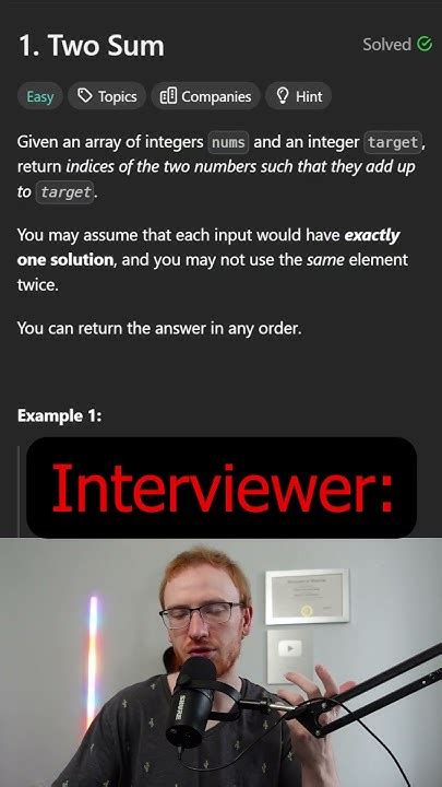 Coding Interview Two Sum Python Youtube