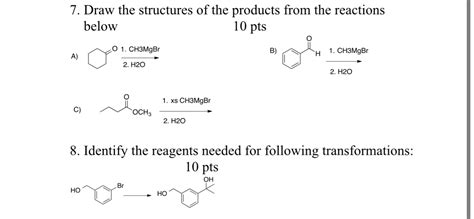 Solved Draw The Structures Of The Products From The Chegg
