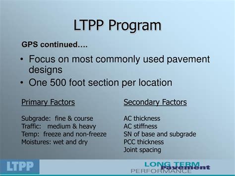 Ppt Ltpp Program Powerpoint Presentation Free Download Id4226307