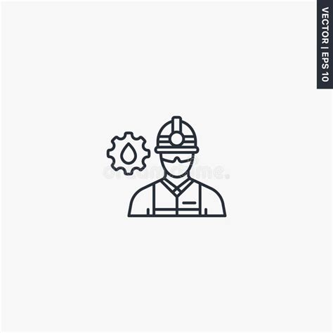 Technician Linear Style Sign For Mobile Concept And Web Design Stock Vector Illustration Of