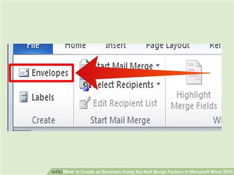 How To Create An Envelope Using The Mail Merge Feature In Microsoft Word