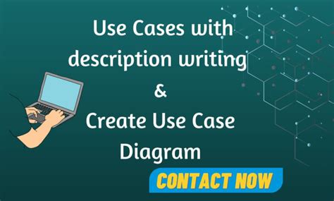 write use case with description and use case diagram by usama 004 fiverr