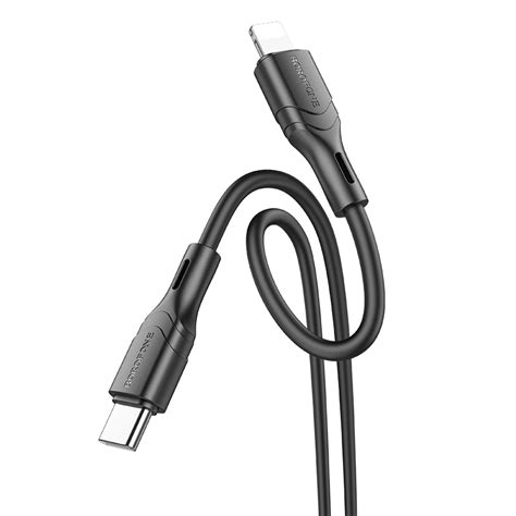 Kabel Borofone Bx99 Method Type C To Lightning Pd 27w 1 Metr černý