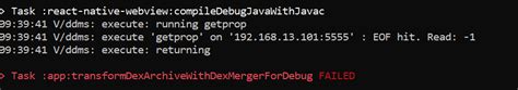 Android I Couldn T Install React Native Webview On React Native Issue React