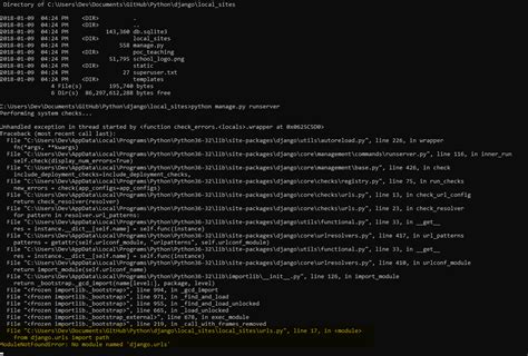 Python Error Running Server Django Stack Overflow