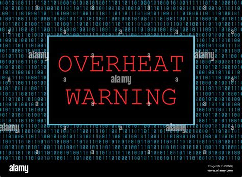Overheat Warning Screen Computer Technology Vector Concept Graphics Stock Vector Image And Art