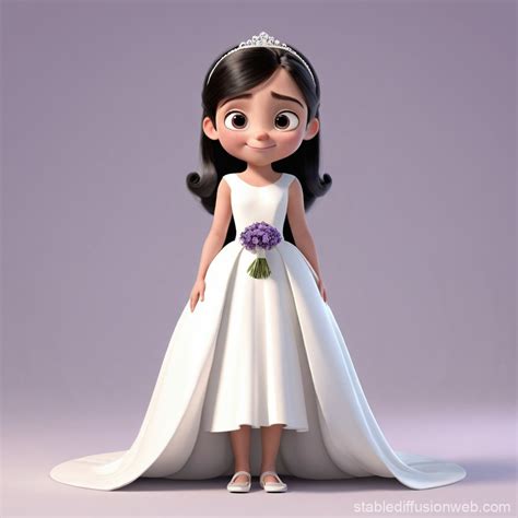 Violet Parr In White Wedding Dress Stable Diffusion Online