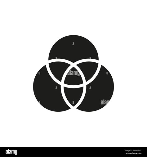 interlocking circles design unity and connection concept simple abstract vector illustration