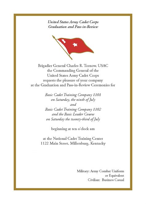 Army Retirement Ceremony Script Template