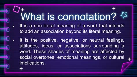 Denotation And Connotation Presentationpptx