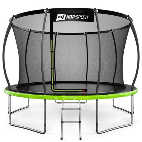 Trampolina Ogrodowa 12ft 366cm Czarno Zielona Pumpkin Z Siatką