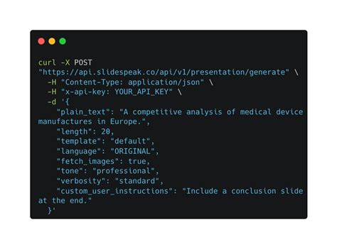 SlideSpeak API - SlideSpeak