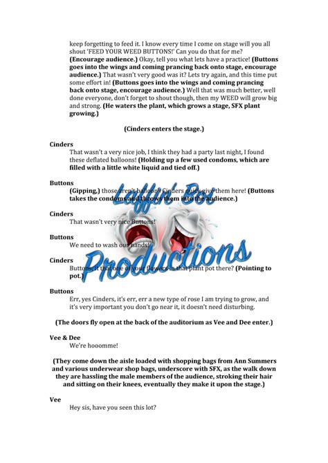 Cinderella And The Two Ugly Slags Adult Pantomime Script Laffin Boi