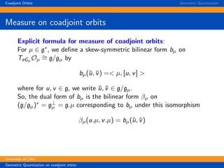 Geometric Quantization On Coadjoint Orbits Pdf Physics Science